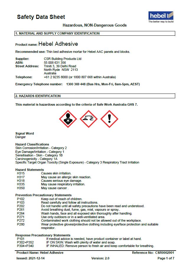 Hebel Safety | CSR Hebel